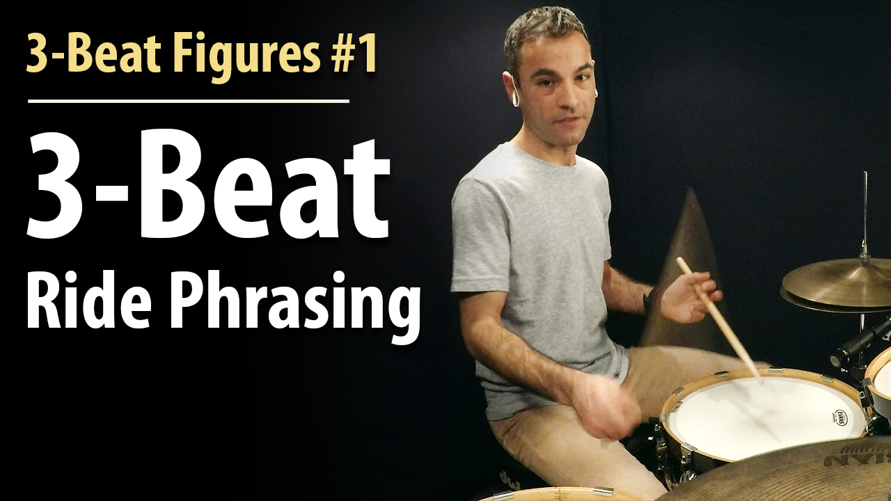 3-Beat Cymbal Phrasing | 3-Beat Figures #1 | Lessons | Simpledrummer